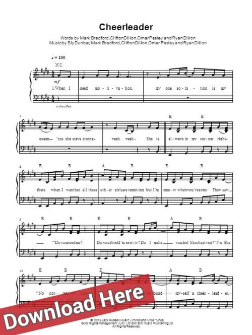 Omi - Cheerleader - Jaehn Felix - Music Notes for Piano